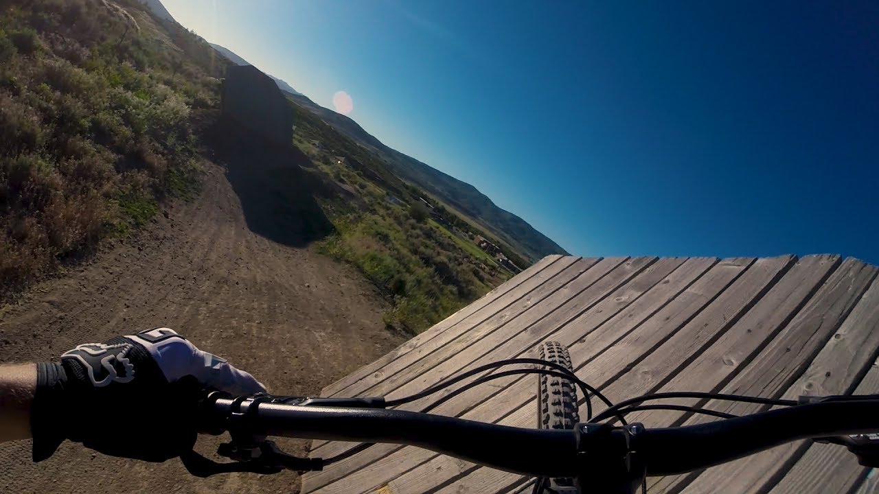 Huge Wall ride | Park city Trail side mountain bike trails! - YouTube
