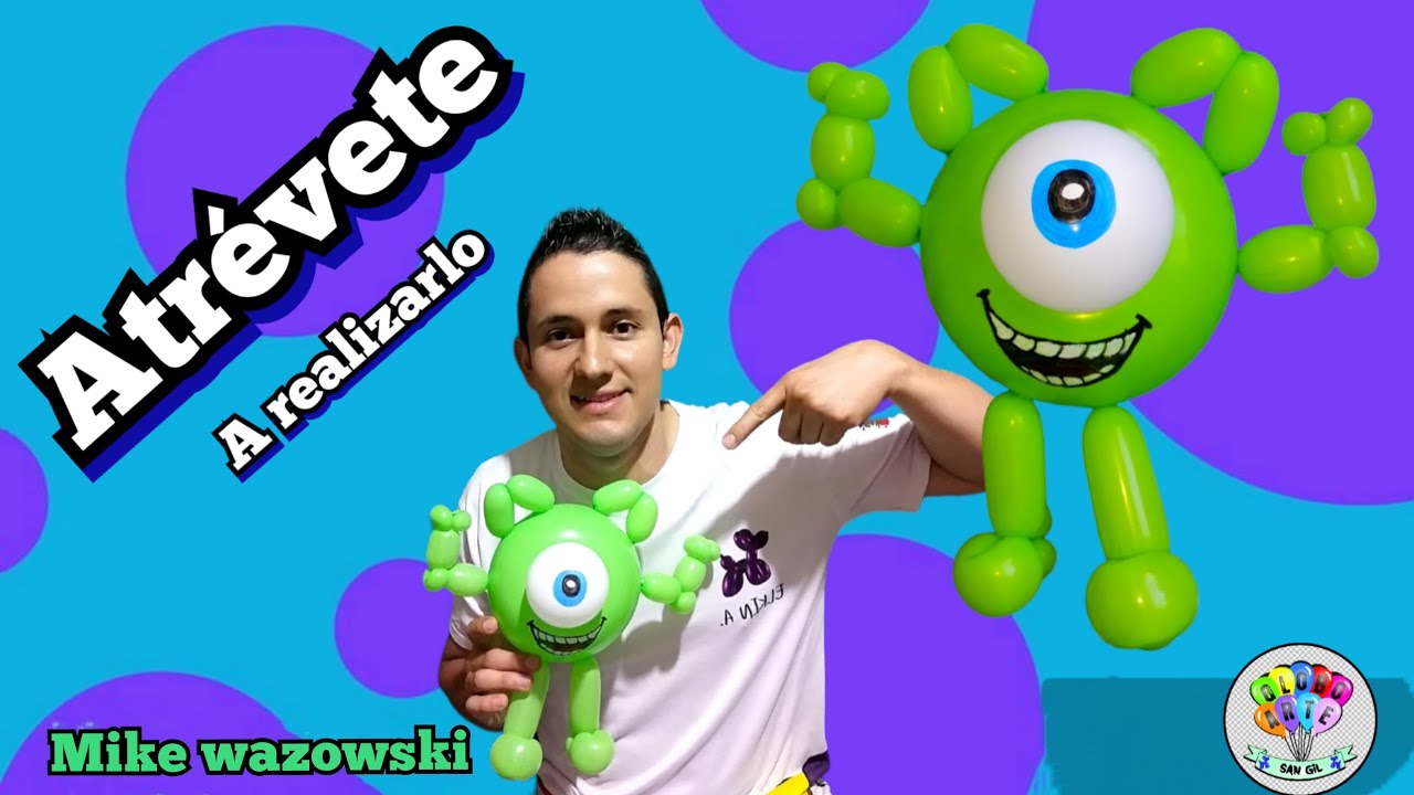 MIKE WAZOWSKI en globos como hacerlo 🎈 monsters INC 🎈figuras en GLOBOS🟢 ...