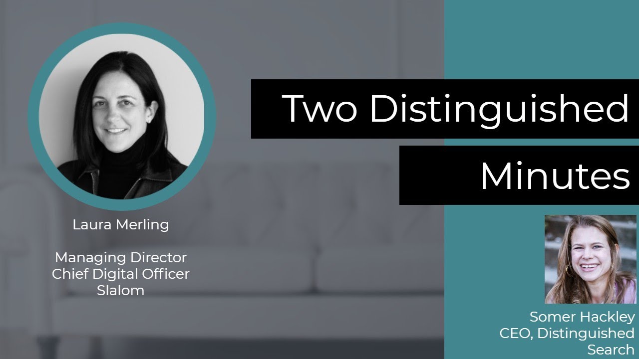 Two Distinguished Minutes with Laura Merling and Somer Hackley - YouTube