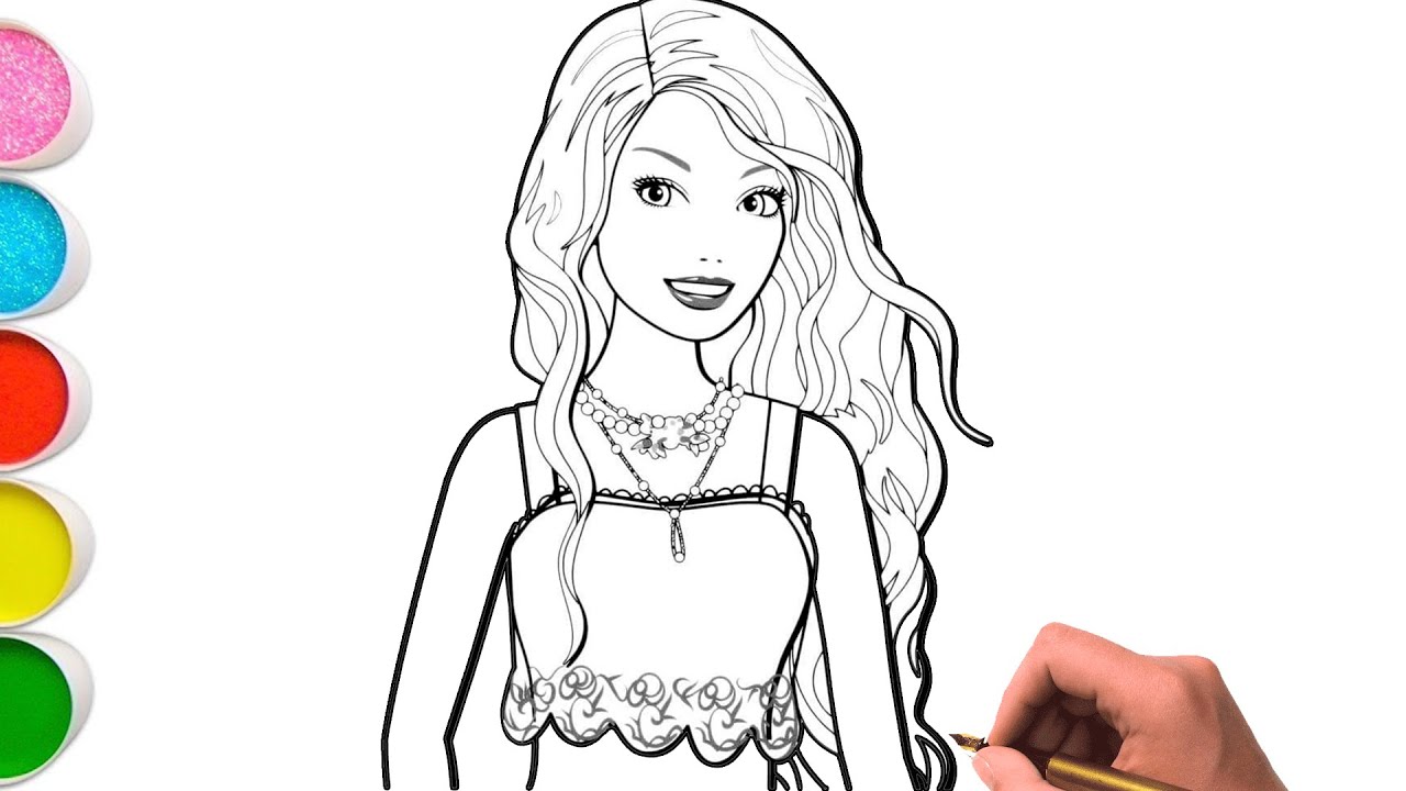 How to Draw Barbie for kids | Toddler Learning videos,preschool ...