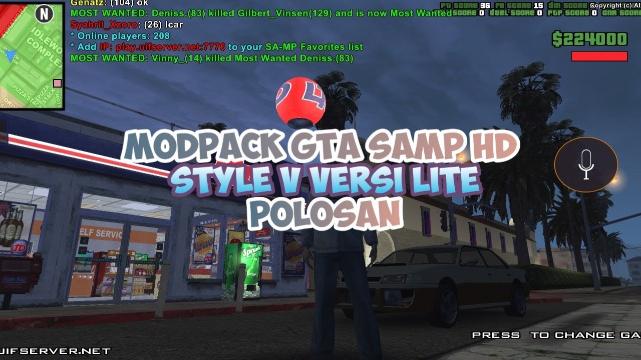 MODPACK GTA SAMP HD - STYLE V FIVE M POLOSAN - YouTube