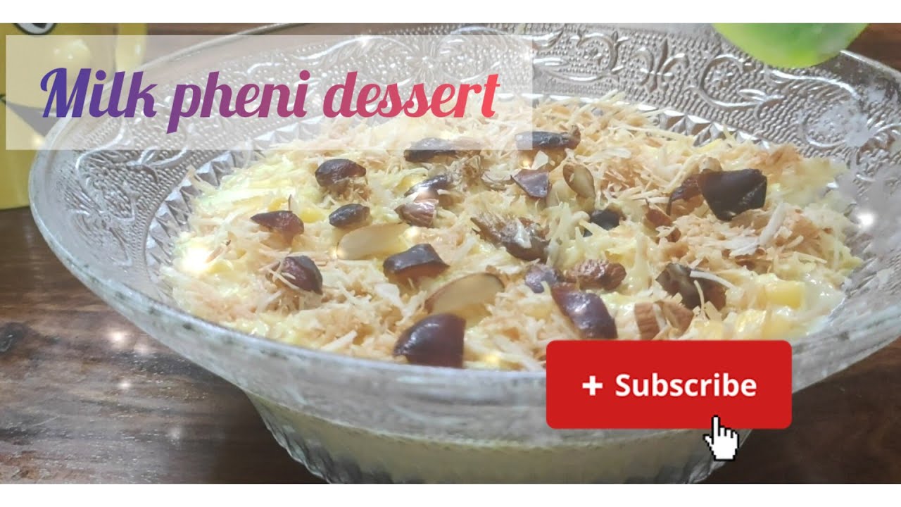 Milk pheni dessert l Ramadan spl 🍮 sweet @RizCooklicious - YouTube