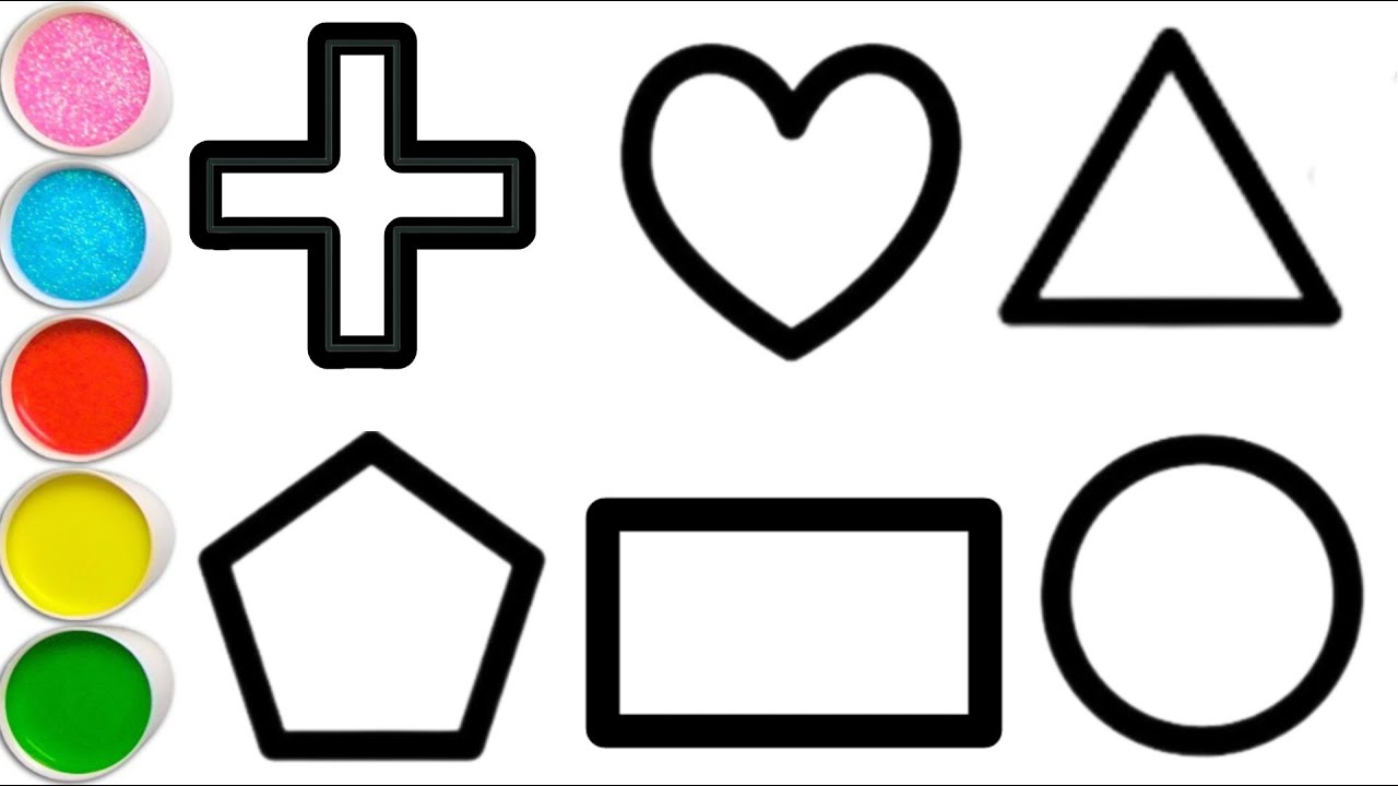 6 Geometric Shapes Drawing for kids & Toddlers | Preschool Learning ...