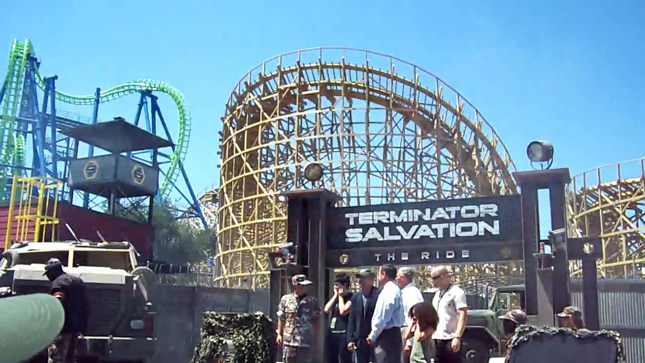 Terminator Salvation :The Ride at Six Flags Magic Mountain - YouTube