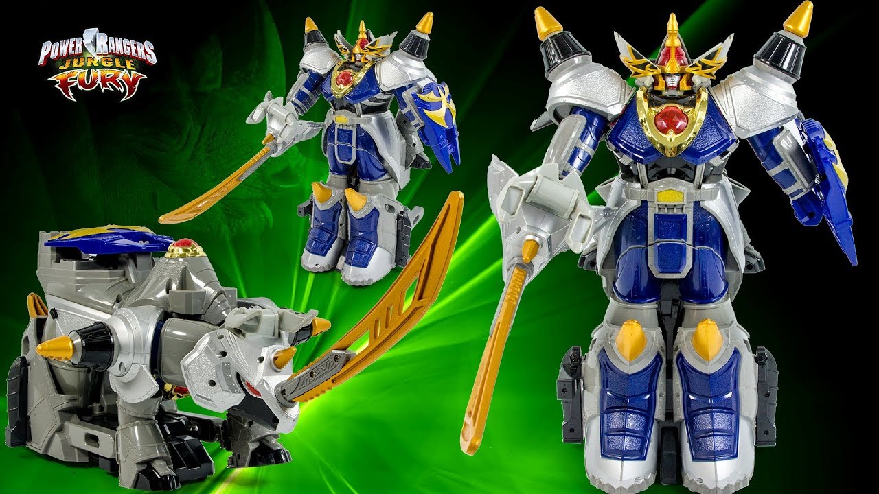 PowerRangers Jungle Fury Rhino SteelZord Warrior Mode JunglePride Toy ...