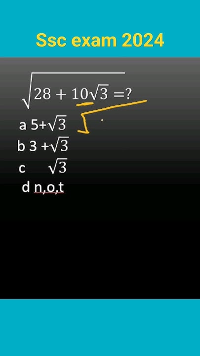 Ssc cgl exam 2024 | Ssc cgl 2024 | Square root | maths #cgl #maths #squaretrick - YouTube