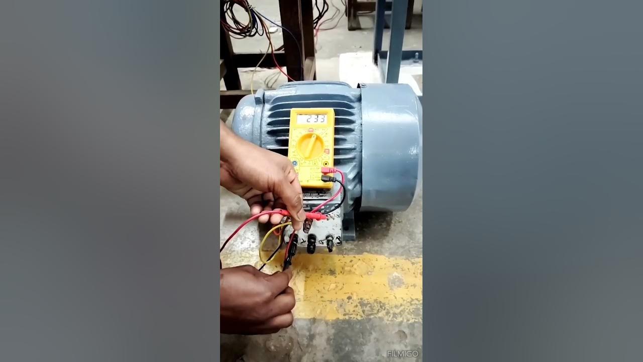 3 phase Induction Motor run with DOL starter - YouTube
