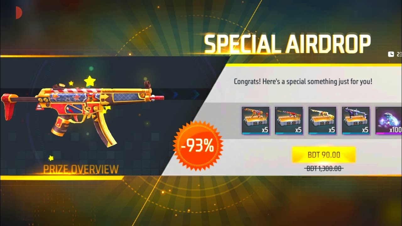 Free Fire Special Airdrop Event || Shojol Vlogs ff Airdrop BDT 90tk ...