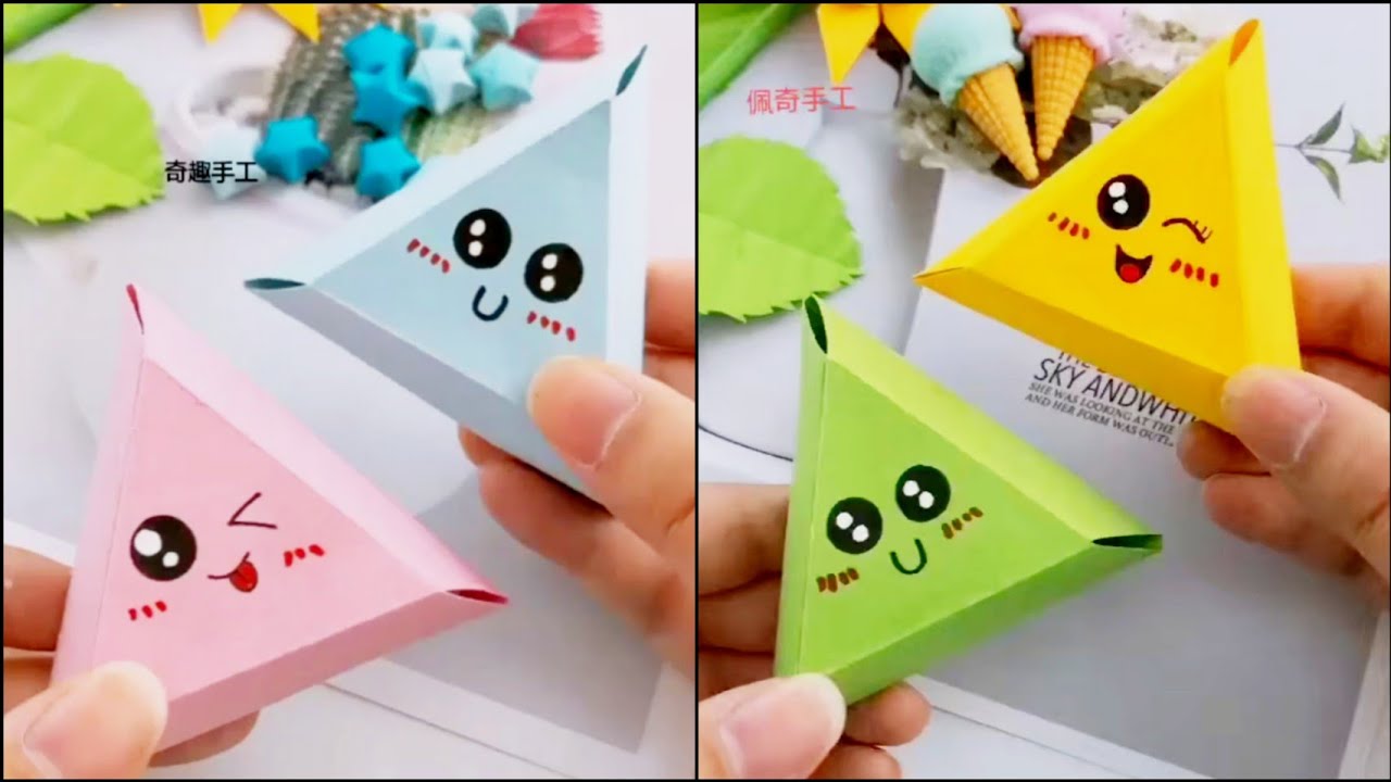 SURPRISE GIFT BOX | DIY ORIGAMI PAPER CANDY BOX | PAPER CANDY BOX | DIY ...