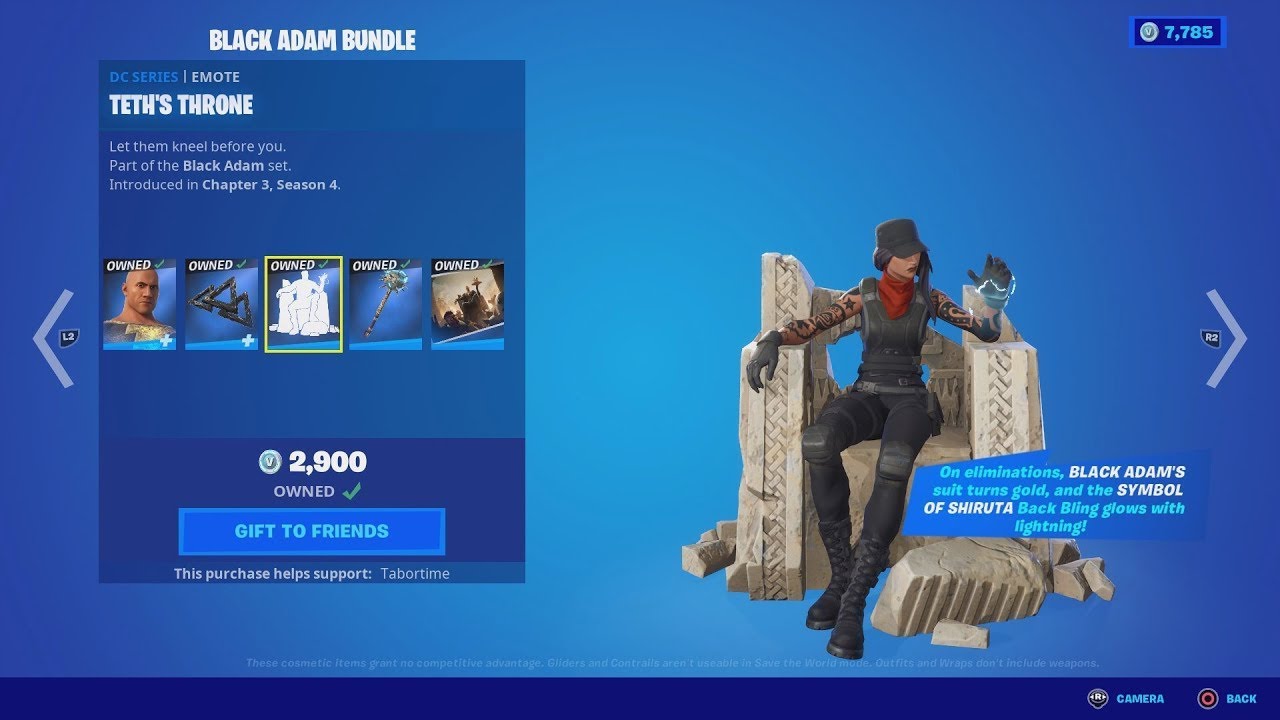 The Black Adam Emote CHANGES Based On Your GENDER! - YouTube