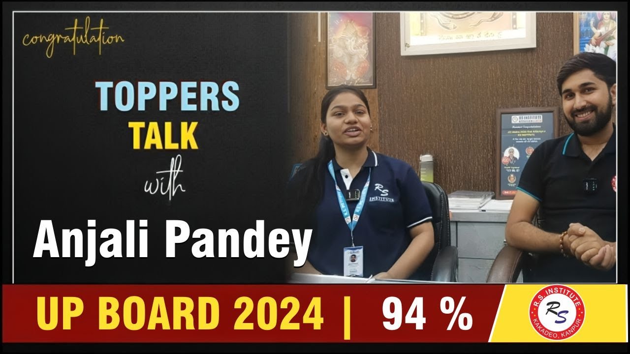 UP Board Topper Talk with Anjali Pandey 94%|UP Board Toppers Talk|UP ...