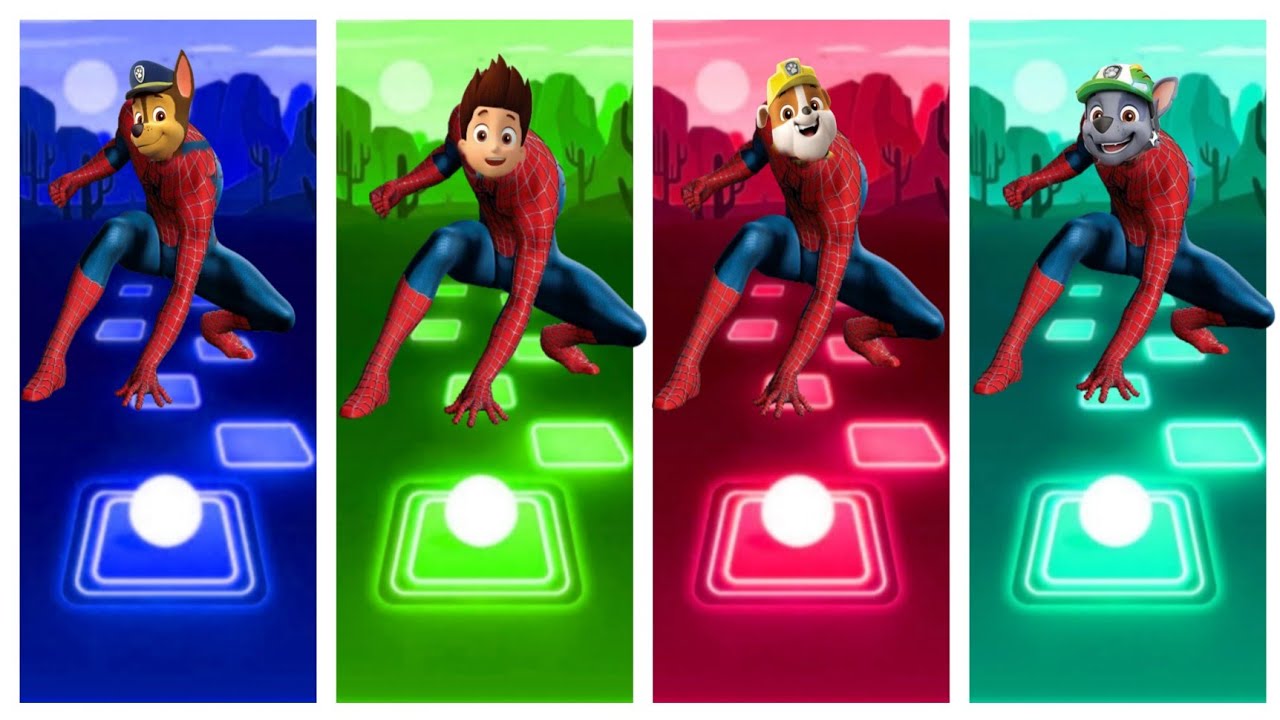 spider paw patrol red vs Spider paw patrol yellow vs spider power ...