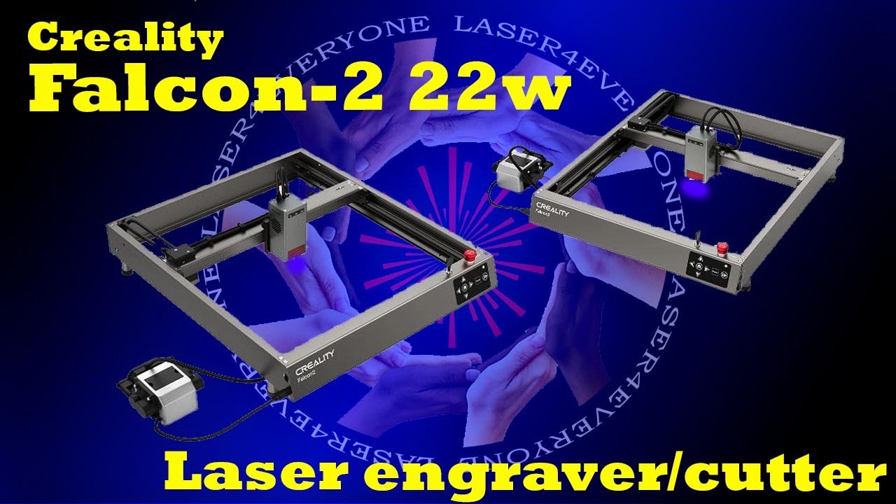 Creality Falcon-2 22w unboxing, setup and test print - YouTube