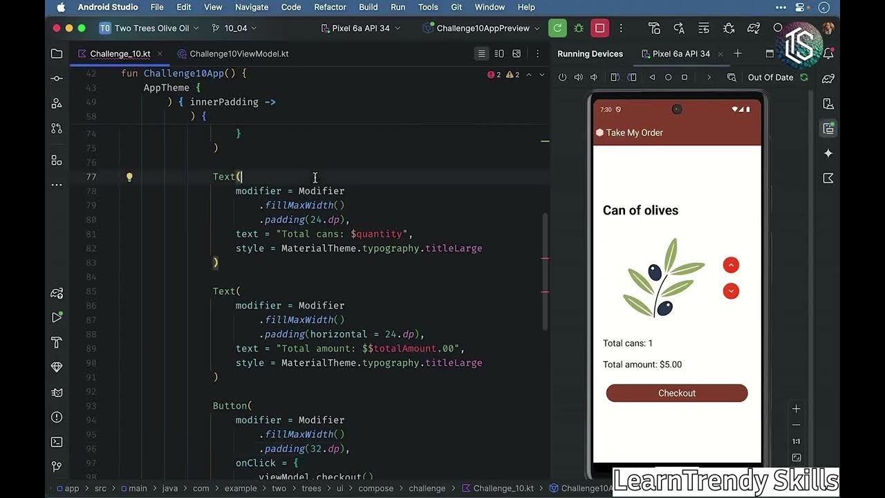 Challenge: Take My Order | Jetpack Compose Hands-on Practice - YouTube