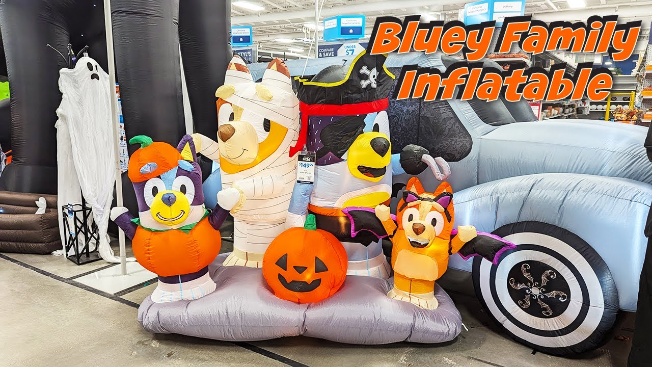 2024 Bluey Heeler Family Halloween Inflatable by Gemmy from At Home ...