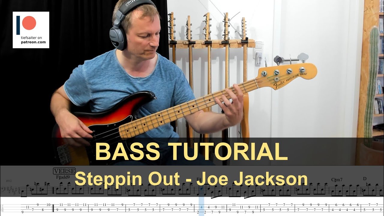 Steppin´ Out - Joe Jackson | Bass Tutorial (Sheet + TABs) - YouTube