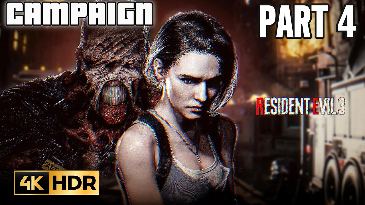 4K HDR (PART 4) Resident Evil 3 REMAKE Campaign Playthrough (HARDCORE ...