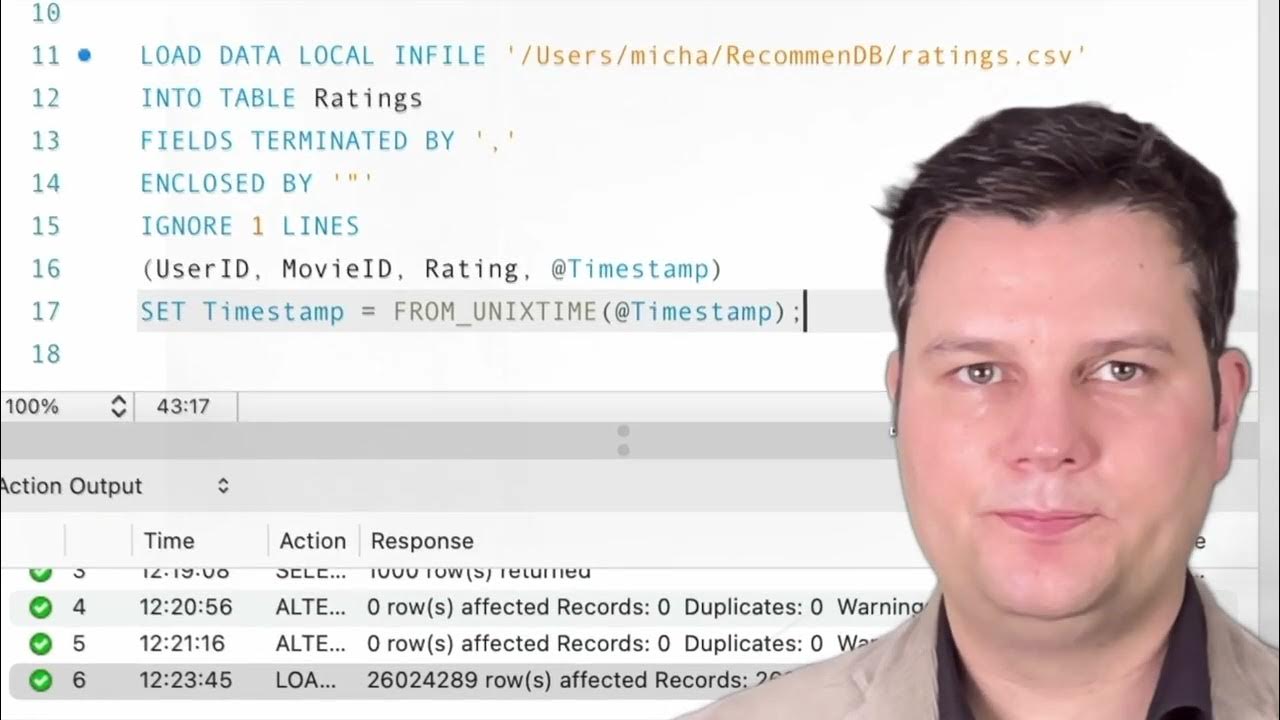 Mysql Course Chapter 44 How To Transform And Load Large Csv Files In Mysql Youtube 4840