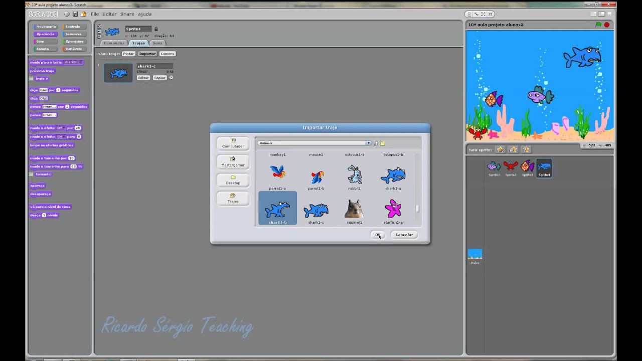 Aula 9 Scratch - Projeto do aquário parte 3 - YouTube