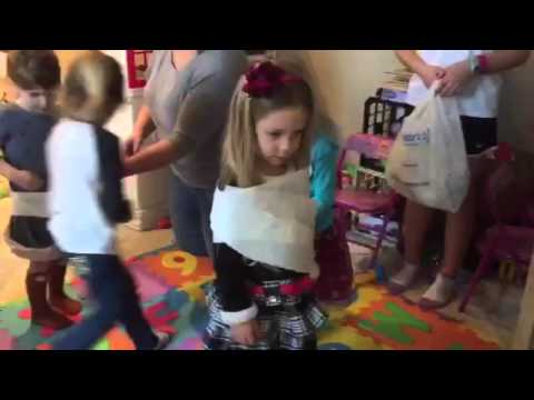 When you're doing a mummy wrap race - YouTube