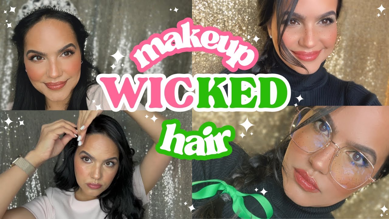 WICKED-INSPIRED GLAM MAKEUP & HAIR TUTORIAL | Glinda & Elphaba Vibes ...
