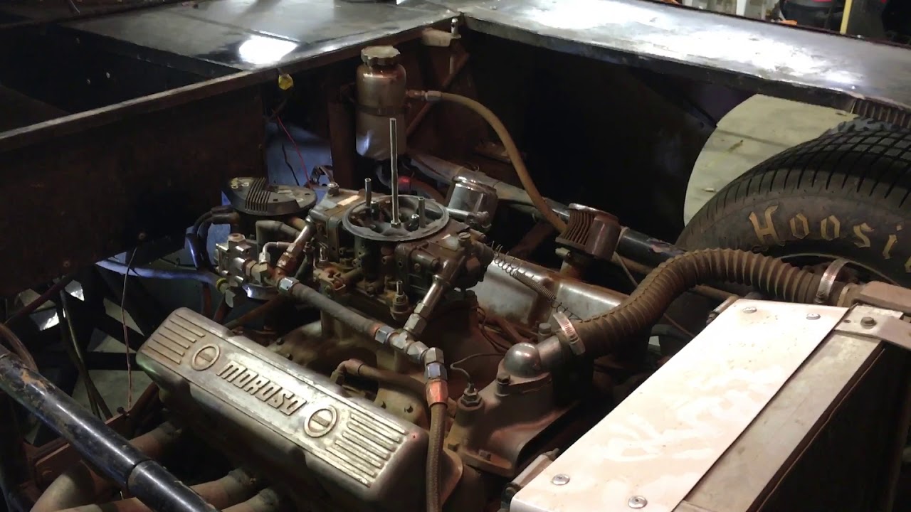 421 SBC with aluminum heads - YouTube