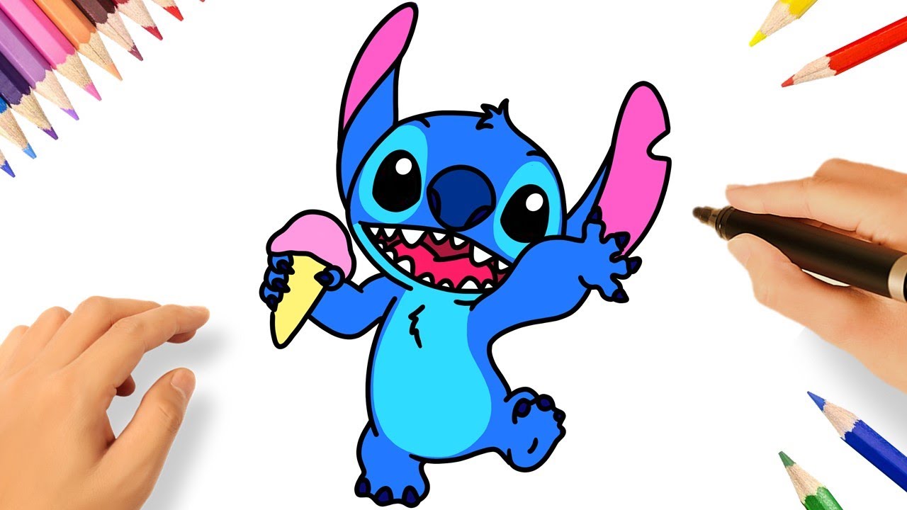 COMMENT DESSINER STITCH ÉTAPE PAR ÉTAPE 💗 - YouTube