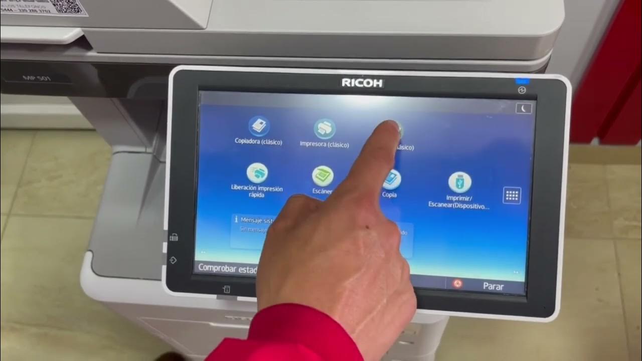 Instrucciones de escáner Ricoh MP 501 - YouTube