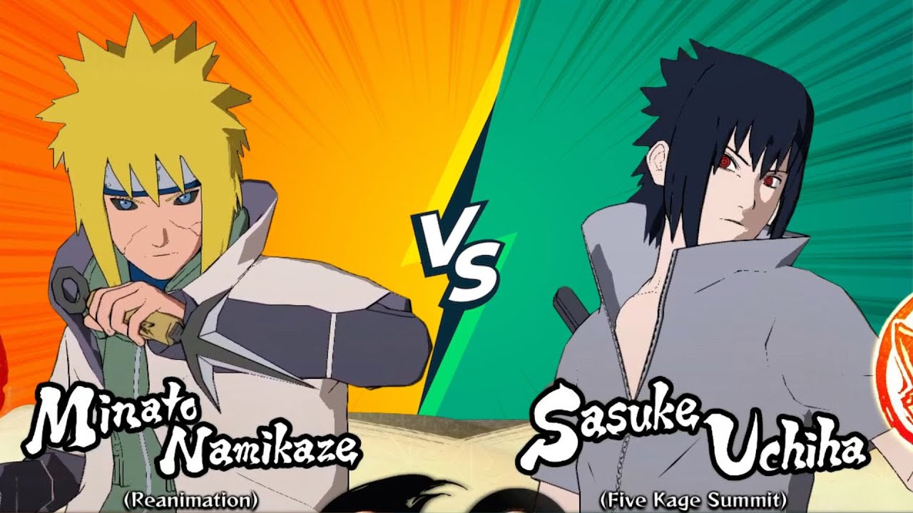 ᴴᴰ Minato Namikaze : 4th Hokage vs Susuke Five Kage Summit (AI vs AI ...