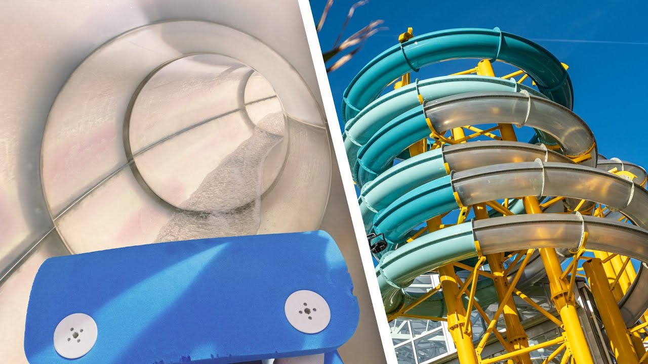 Tidal Racers | AWESOME Spiral Tower Water Slides at Showboat - YouTube