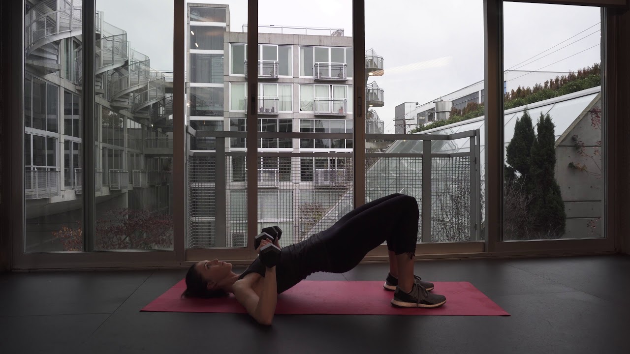 Chest Press w/ Static Glute Bridge hold -An exercise to strengthen your ...