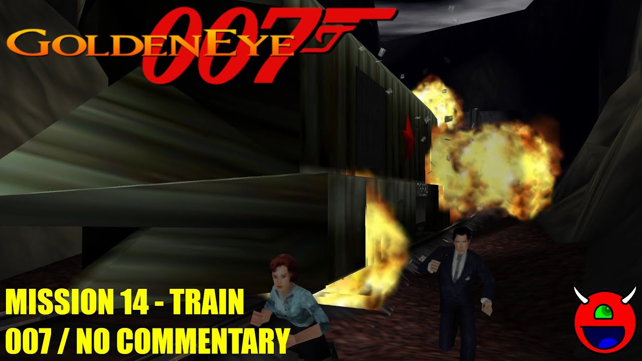 Goldeneye 007 N64 (Emulated) - 14 Train - 007 No Commentary - YouTube