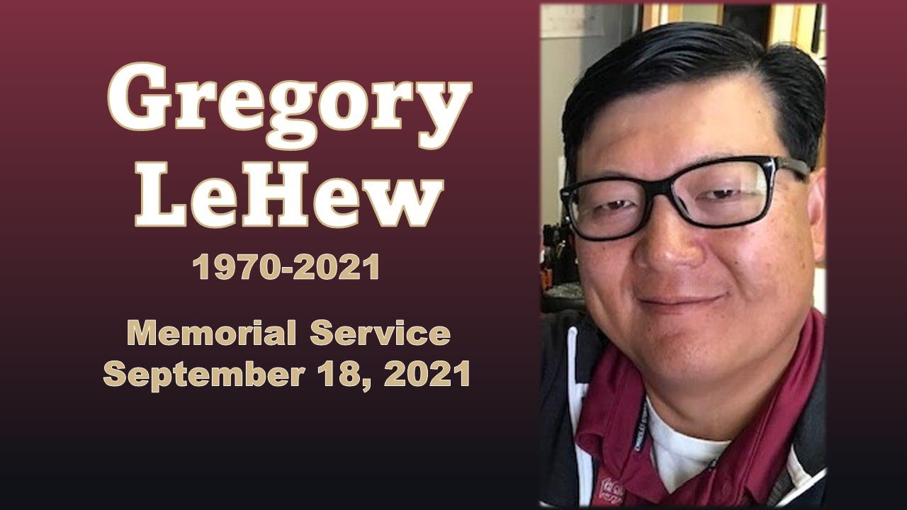 Greg LeHew Memorial Service - YouTube