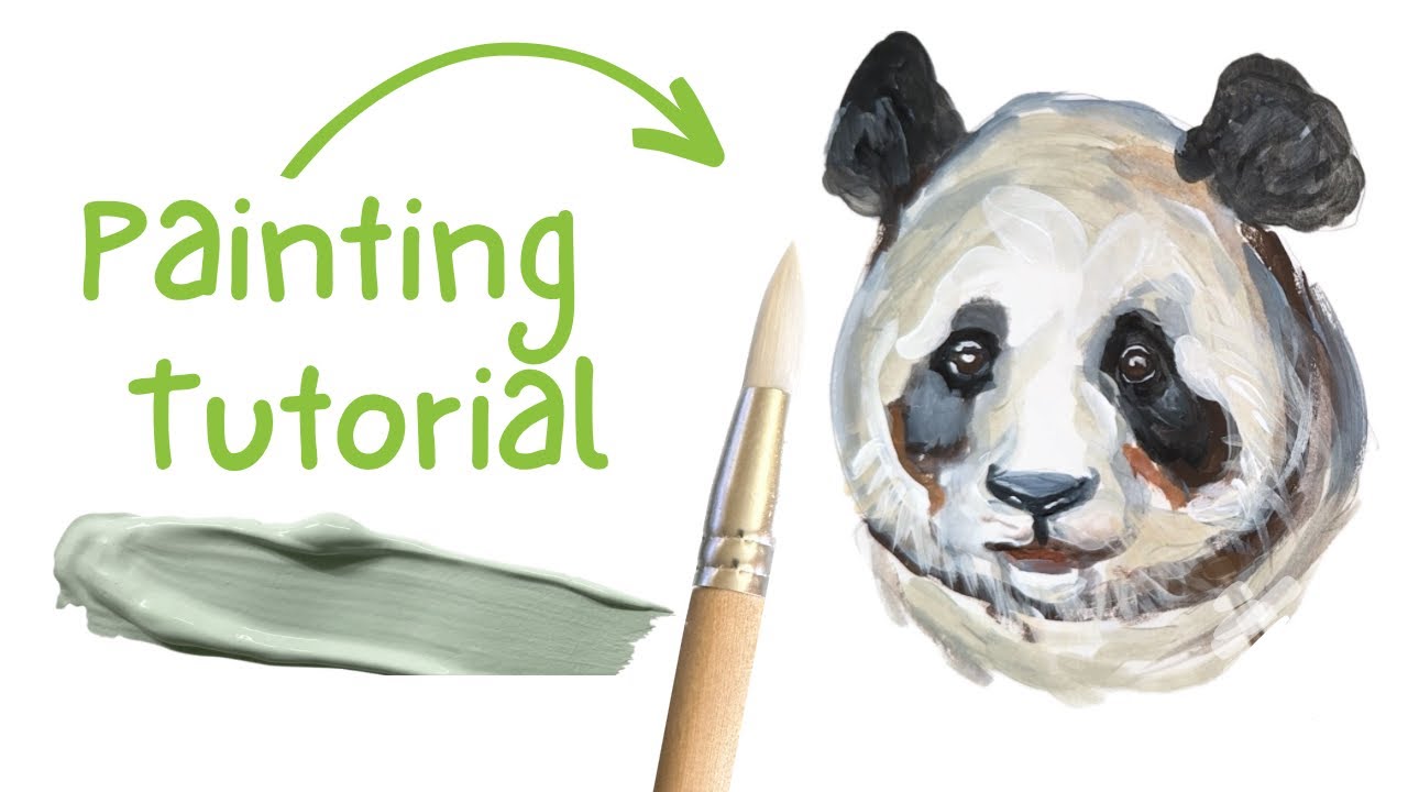 How to Paint a Panda Bear With Acrylic Paints Step by Step painting ...