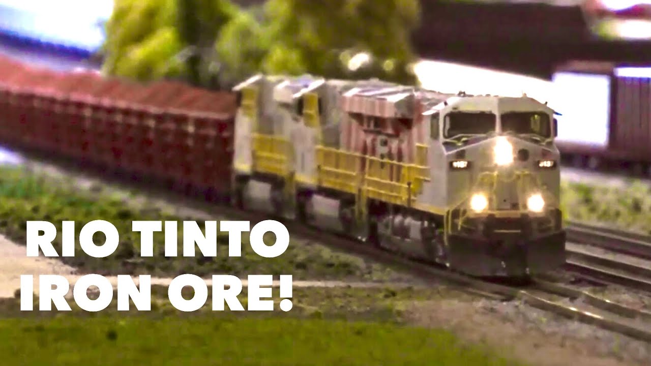 Rio Tinto Ore Train in HO Scale - YouTube