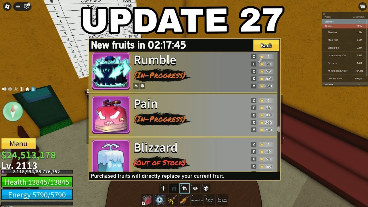 FINALLY... Blox Fruit Rework Rumble in Pain UPDATE 27! - YouTube