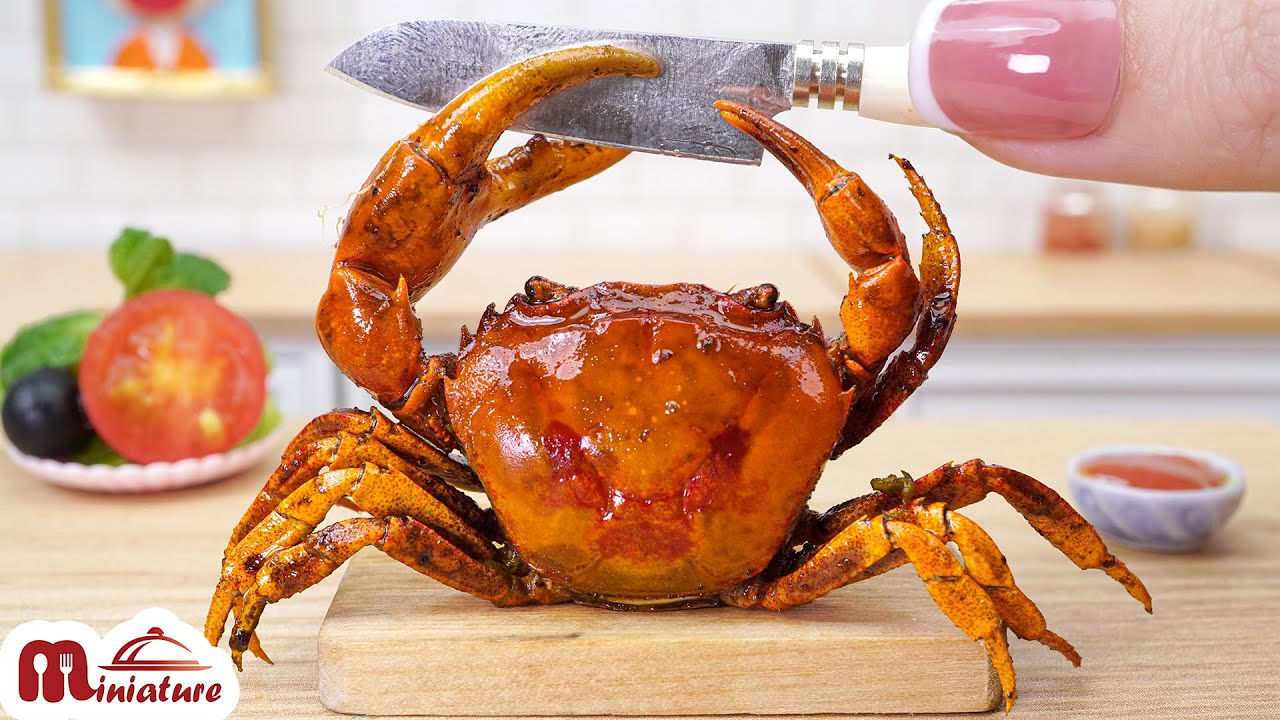 Crispy Miniature Crab Snack Recipe | ASMR Cooking Mini Food - YouTube