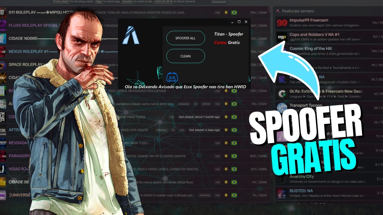 NOVO SPOOFER 1 CLICK TOTALMENTE GRATIS ! PRA FIVEM (SEM VIRUS 💀) - YouTube
