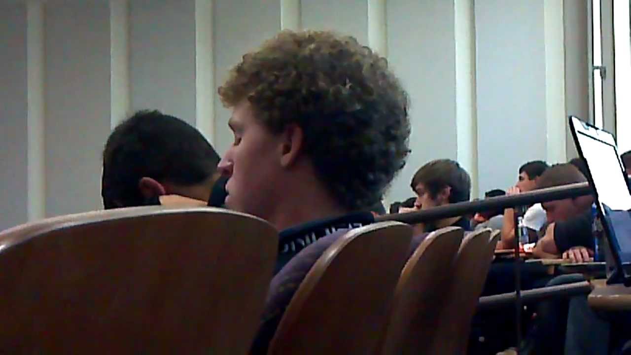 Dude nodding off in class - YouTube