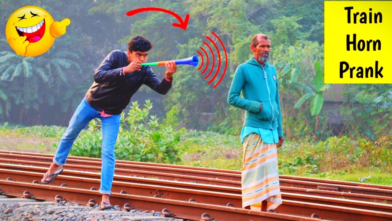New Best Viral of Train Horn Prank |FUNNY Viral video Reaction on ...