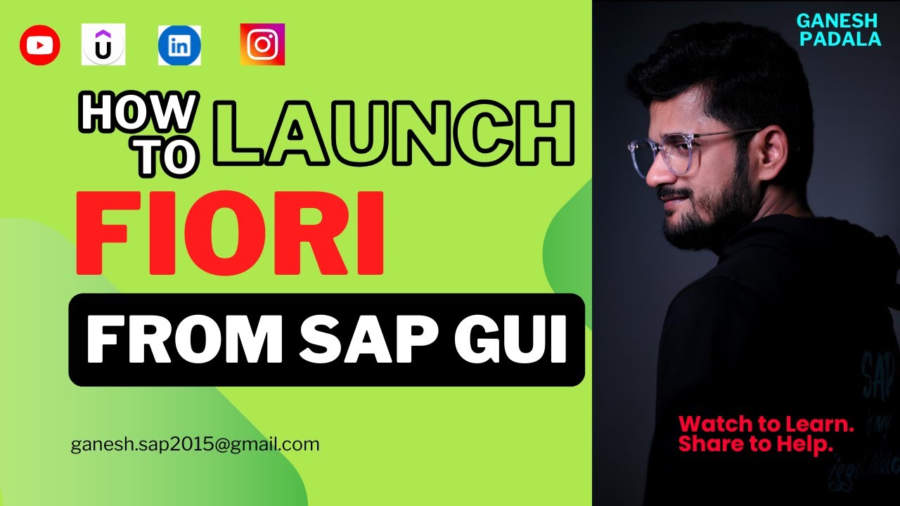 How to launch the SAP FIORI from SAP GUI screen in S/4 HANA System ...