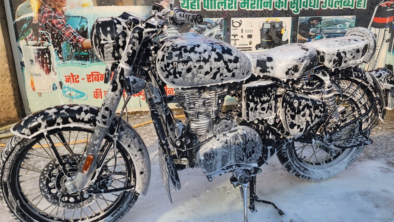 Foam Wash For BIKES || Royal Enfield BULLET complete Washing Steps at ...