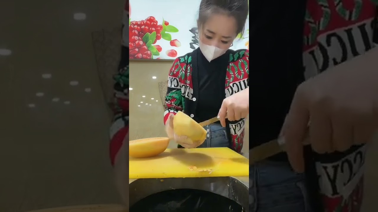 Orange Honeydew Melon Cutting Skills - Amazing Fruits Cutting Skills # ...