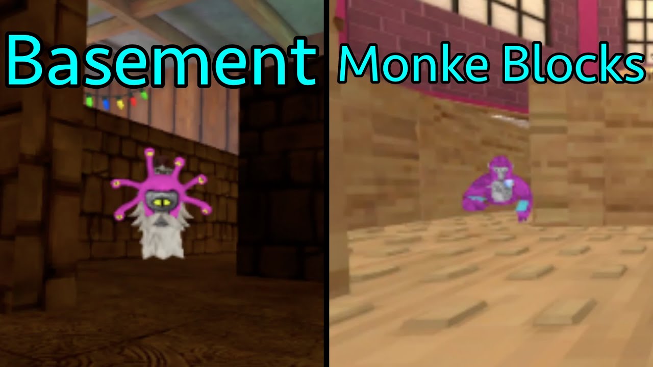 I Built the Basement Maze in Monke Blocks - YouTube