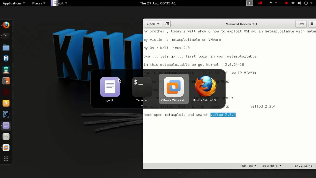 Exploit Vsftpd Using Metasploit Youtube 5135