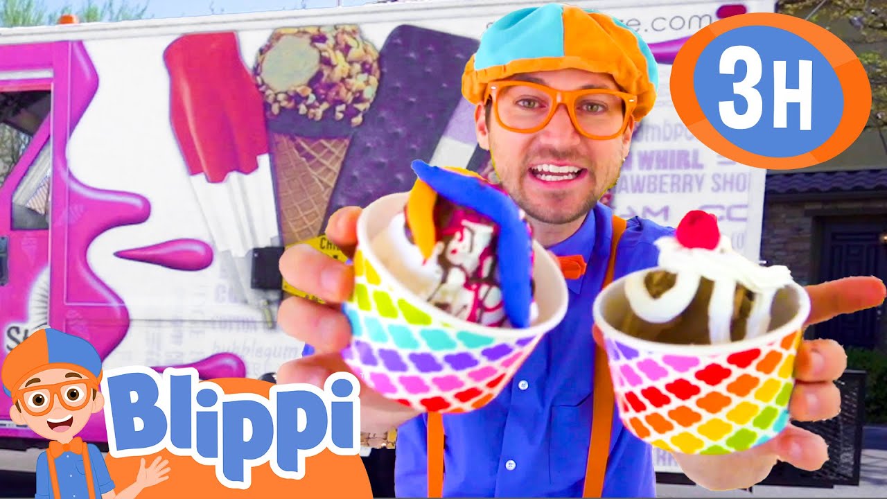 Blippi Explores an Ice Cream Truck! | 3 HOURS OF BLIPPI TOYS ...