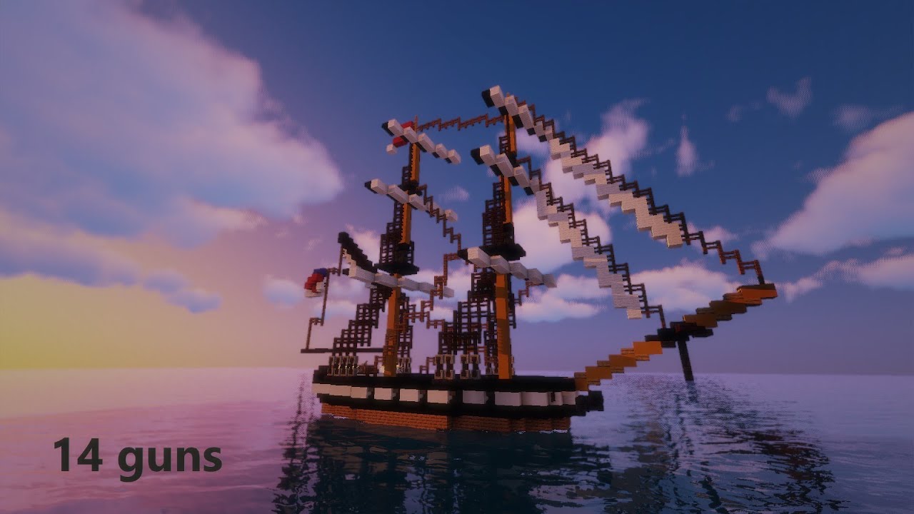 Minecraft: HMS Sophie 14 gun sloop of war - YouTube