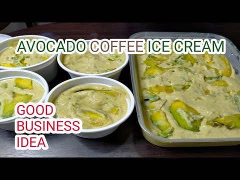 AVOCADO COFFEE ICE CREAM / GOOD FOR BUSINESS / AFFORDABLE RECIPES - YouTube
