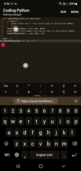 Python Program for Tower of Hanoi - YouTube