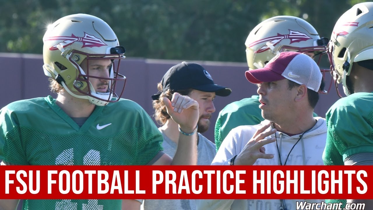 FSU Football PRACTICE HIGHLIGHTS | UNC Week Wednesday Practice ...